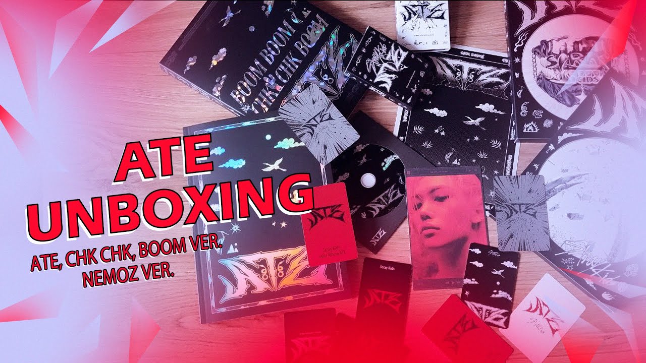 Распаковка "ATE" STRAY KIDS 🥠 Unboxing ATE, Chk Chk, BOOM ver.💗2 Nemoz ...