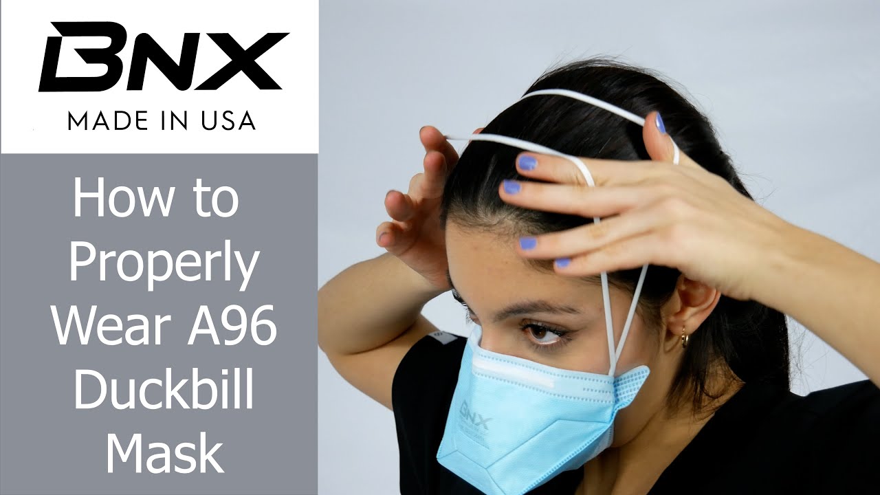 How to Properly Wear a BNX N95 Mask Duckbill Face Mask - Model: A96 ...