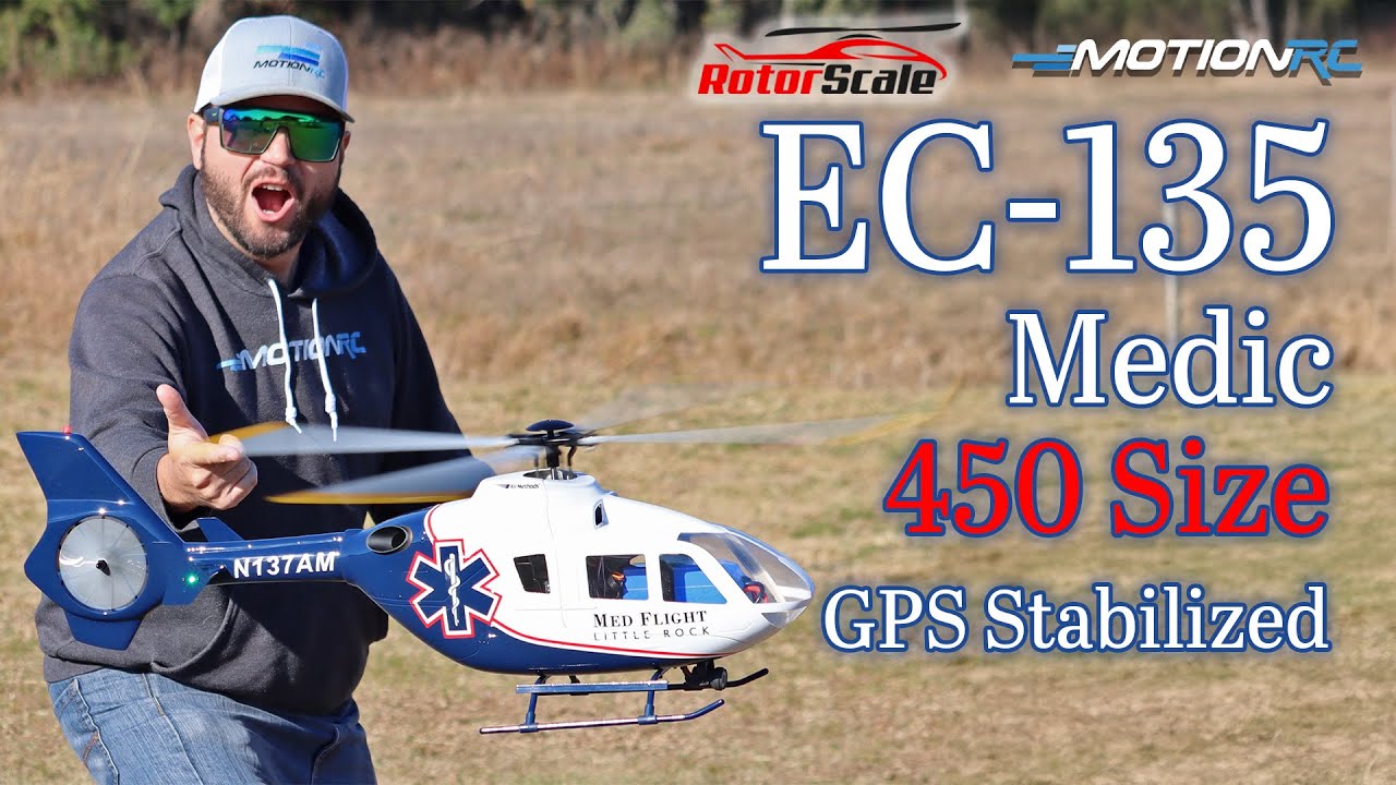 NEW! RotorScale EC-135 Super Scale 450 Size GPS Stabilized RC ...