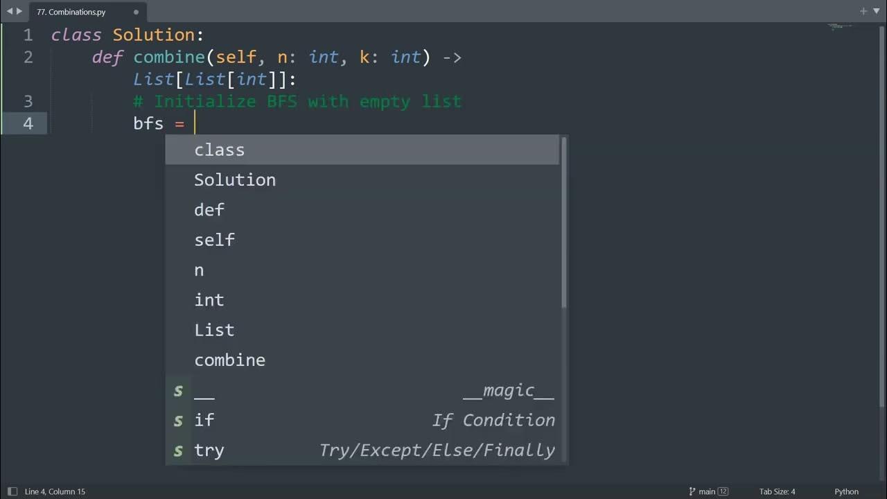 Leetcode 77. Combinations in Python | Python Leetcode | Python Coding Tutorial | Python Coding ...