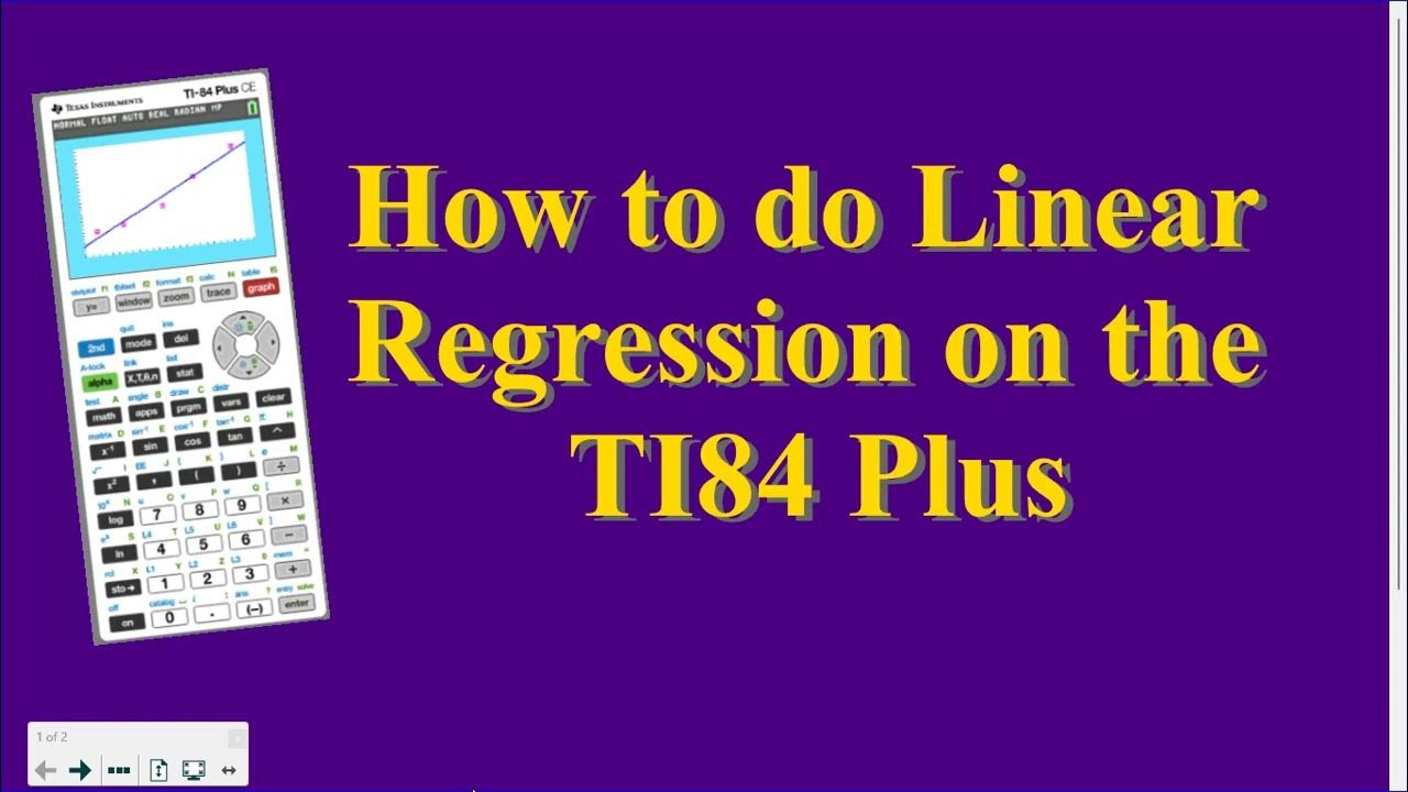 How to do Linear Regression on the TI84 Plus Video - YouTube