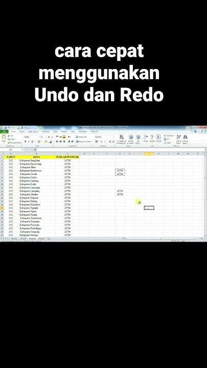 cara cepat menggunakan Undo dan Redo pada excel #belajarexcel #tutorialexcel #rumusexcel - YouTube