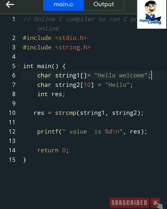 String Comparison Using C In Tamil Happycoding Cprogramming Tamil Shorts String Comparison