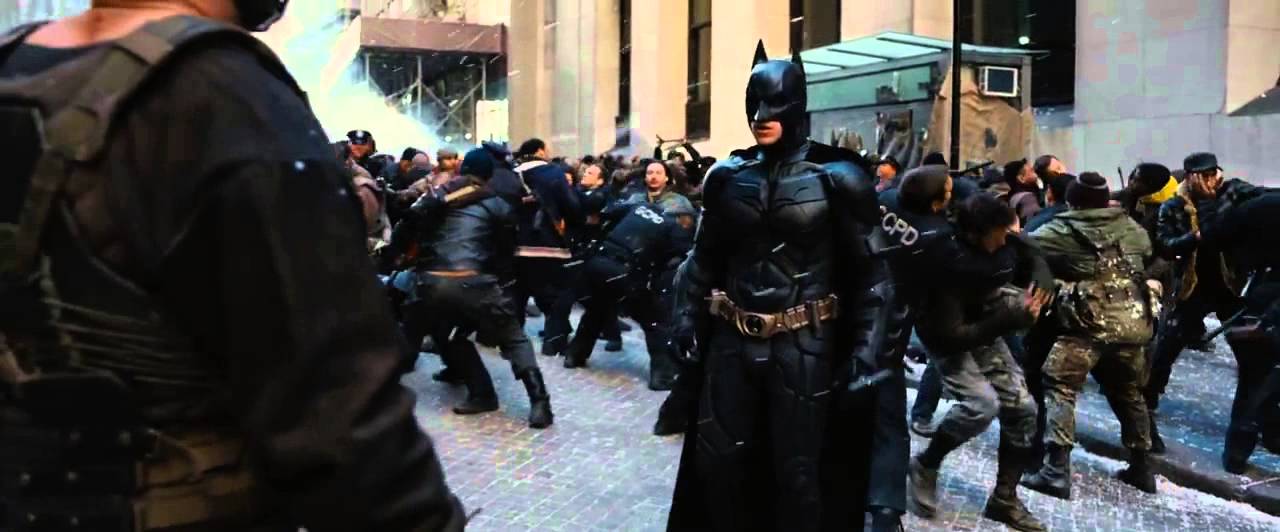 The Dark Knight Rises Wall Street Clash - YouTube