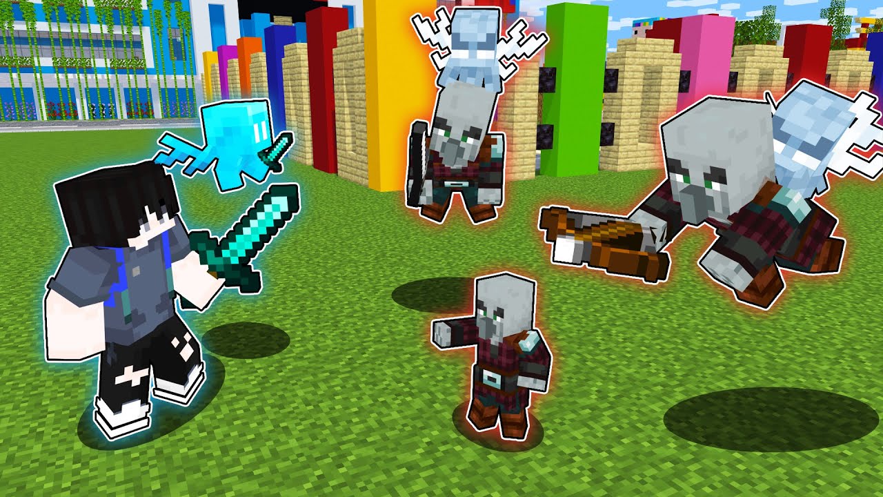 FLYING PILLAGER vs ALLAY ARMY in Minecraft | OMO City - YouTube