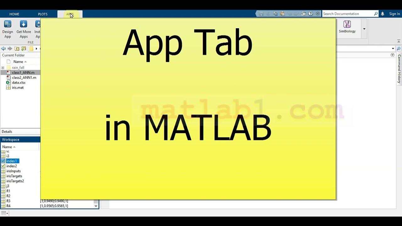App Tab in MATLAB - YouTube
