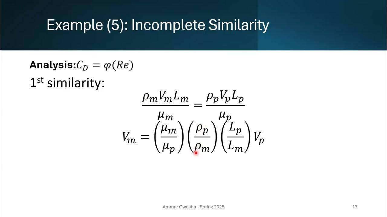 Lect 03 | Ch 07 Dimensional Analysis & Similitude | 2. Incomplete Similarity - YouTube