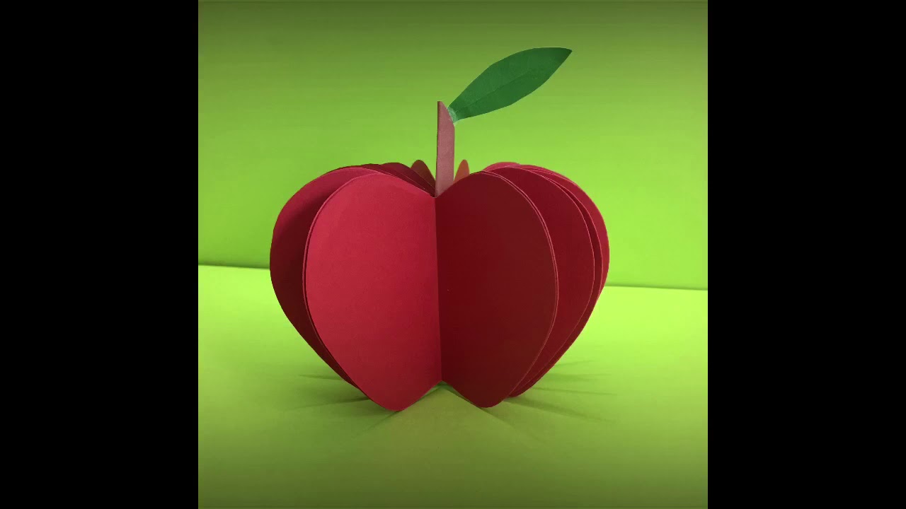 Diy/paper apple # paper crafts - YouTube