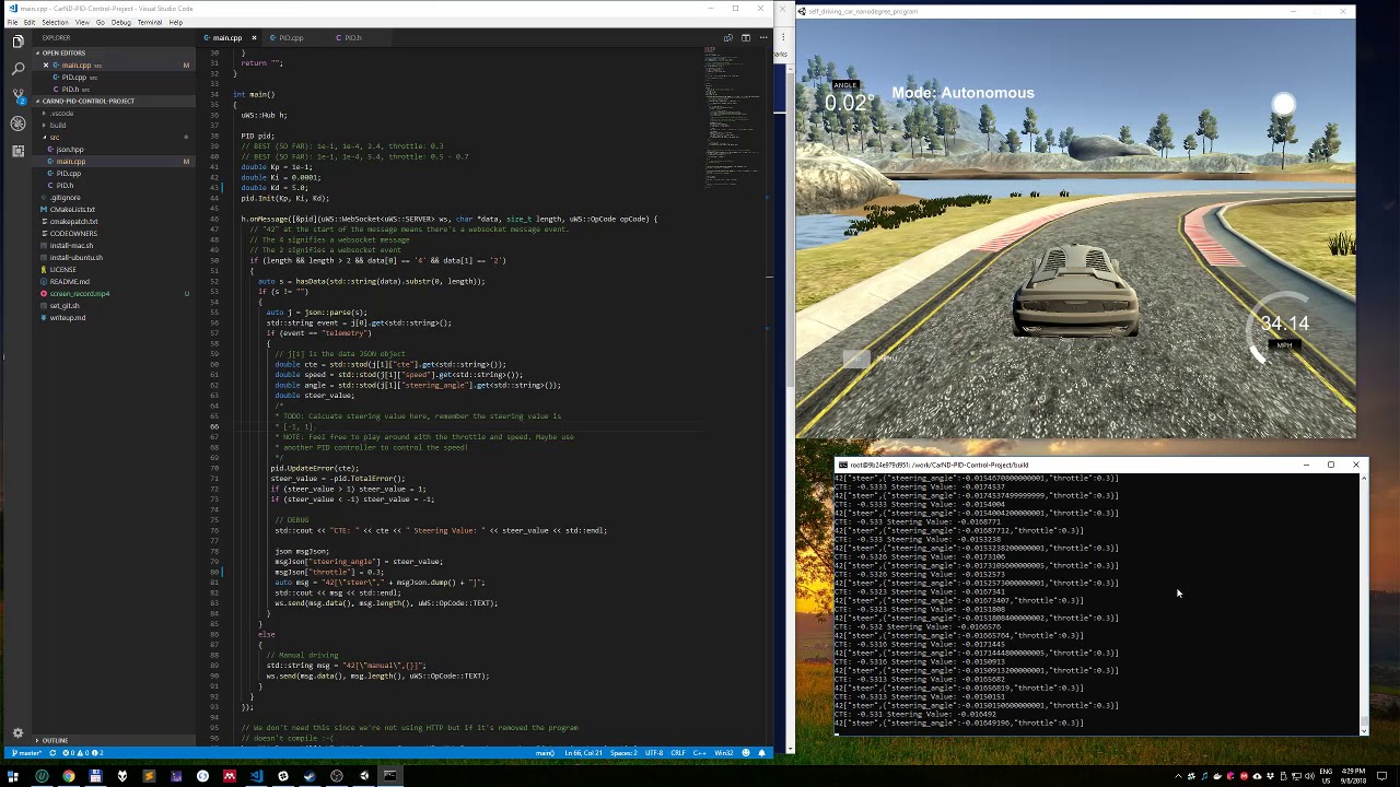 PID Controller - Udacity Self-Driving Car Nanodegree - YouTube