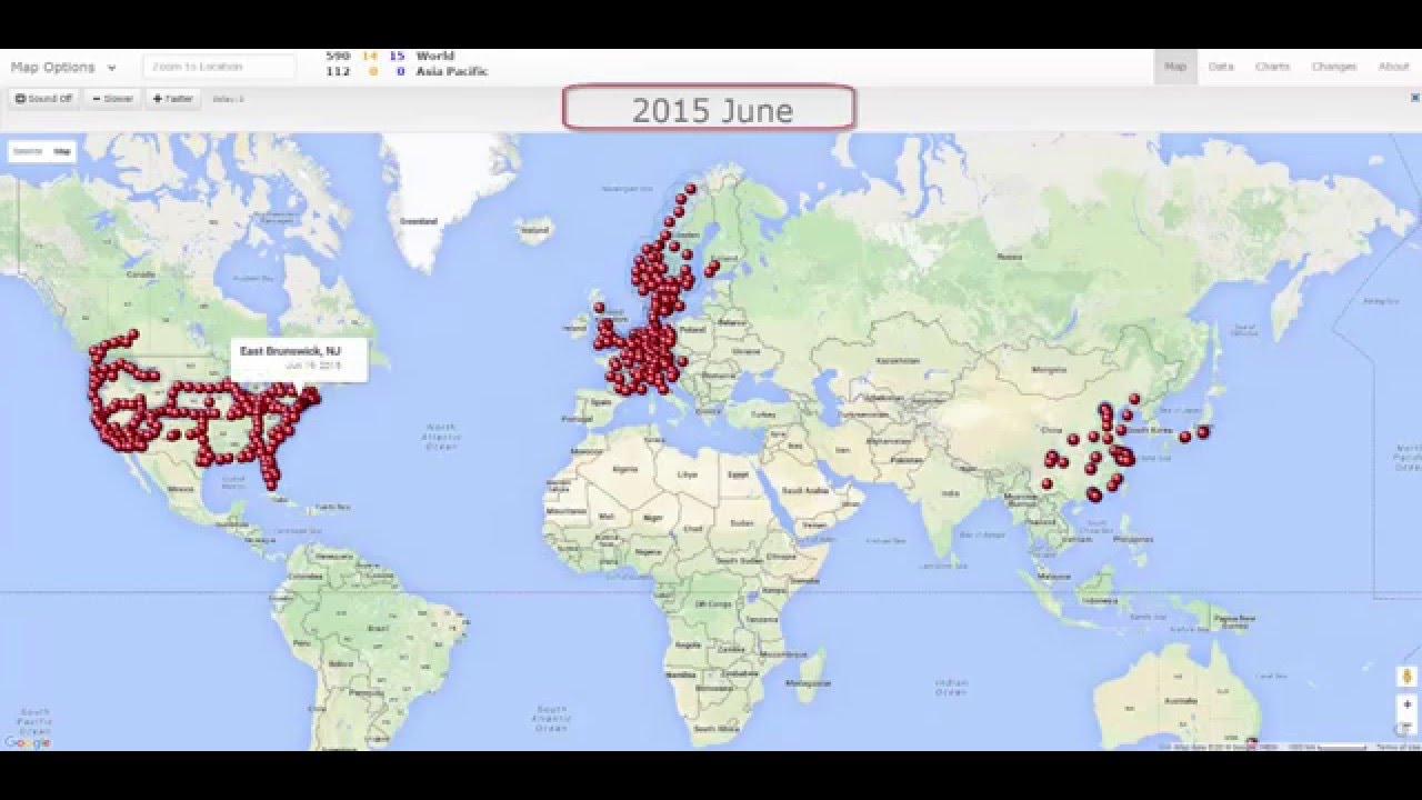Tesla Superchargers in 2015 - spreading like mushrooms! - YouTube