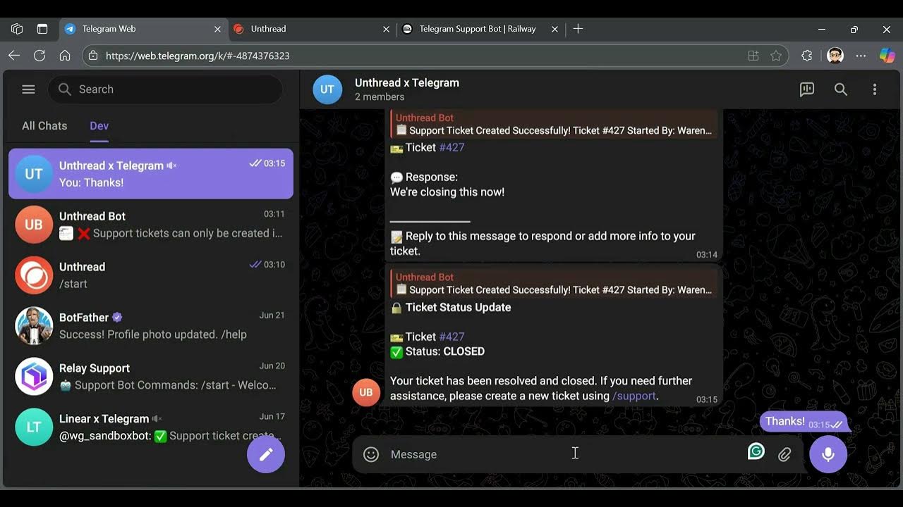 Deploy Unthread Telegram Bot on Railway (Tutorial) - YouTube