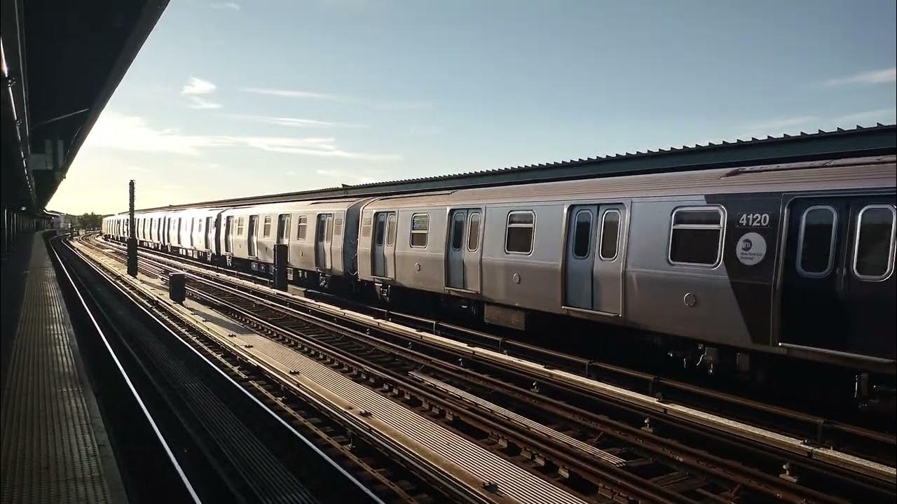MTA subway: R211A #4120 (A) Train Departing Rockaway Boulevard - YouTube