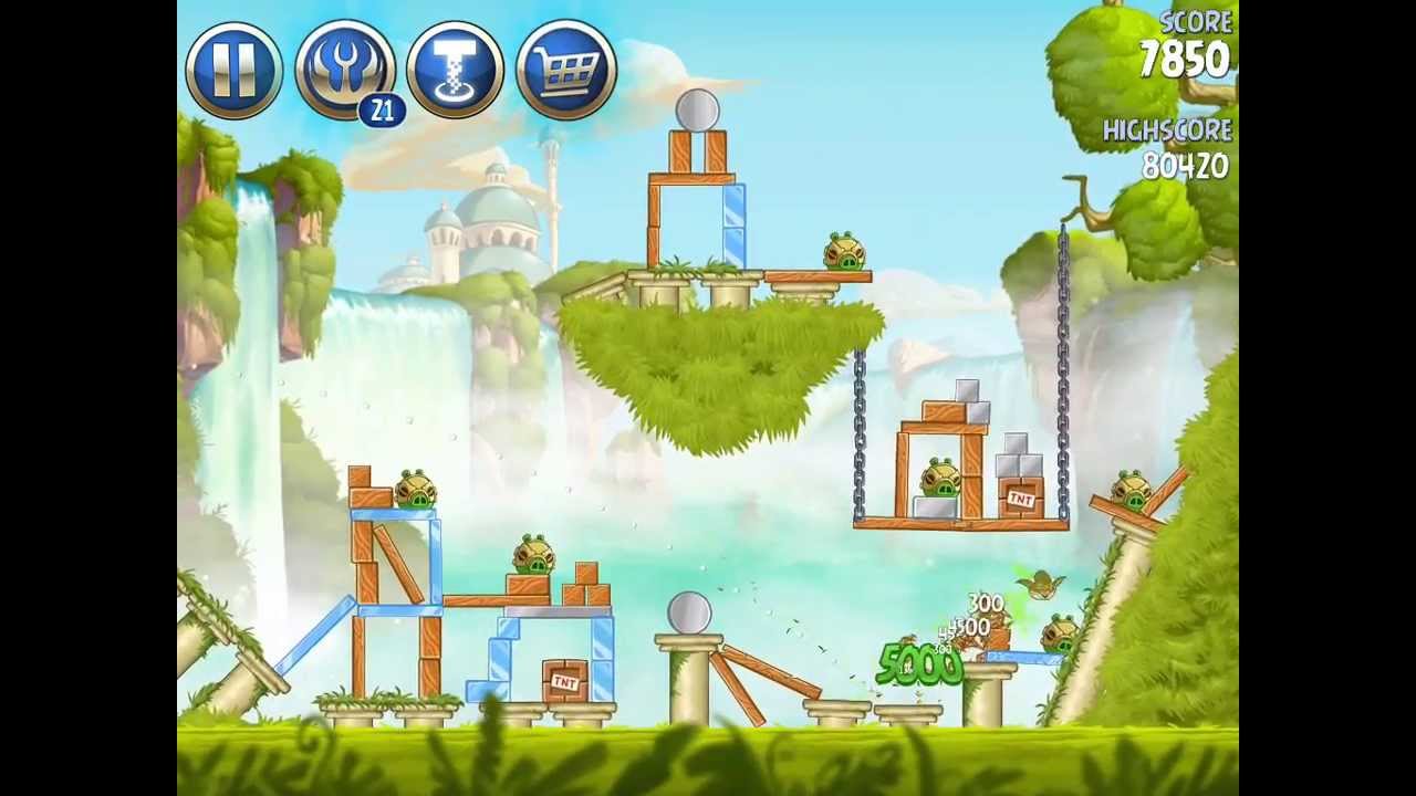 Angry Birds Star Wars 2 - Level B1-18 (Naboo Invasion) - 3 Stars ...