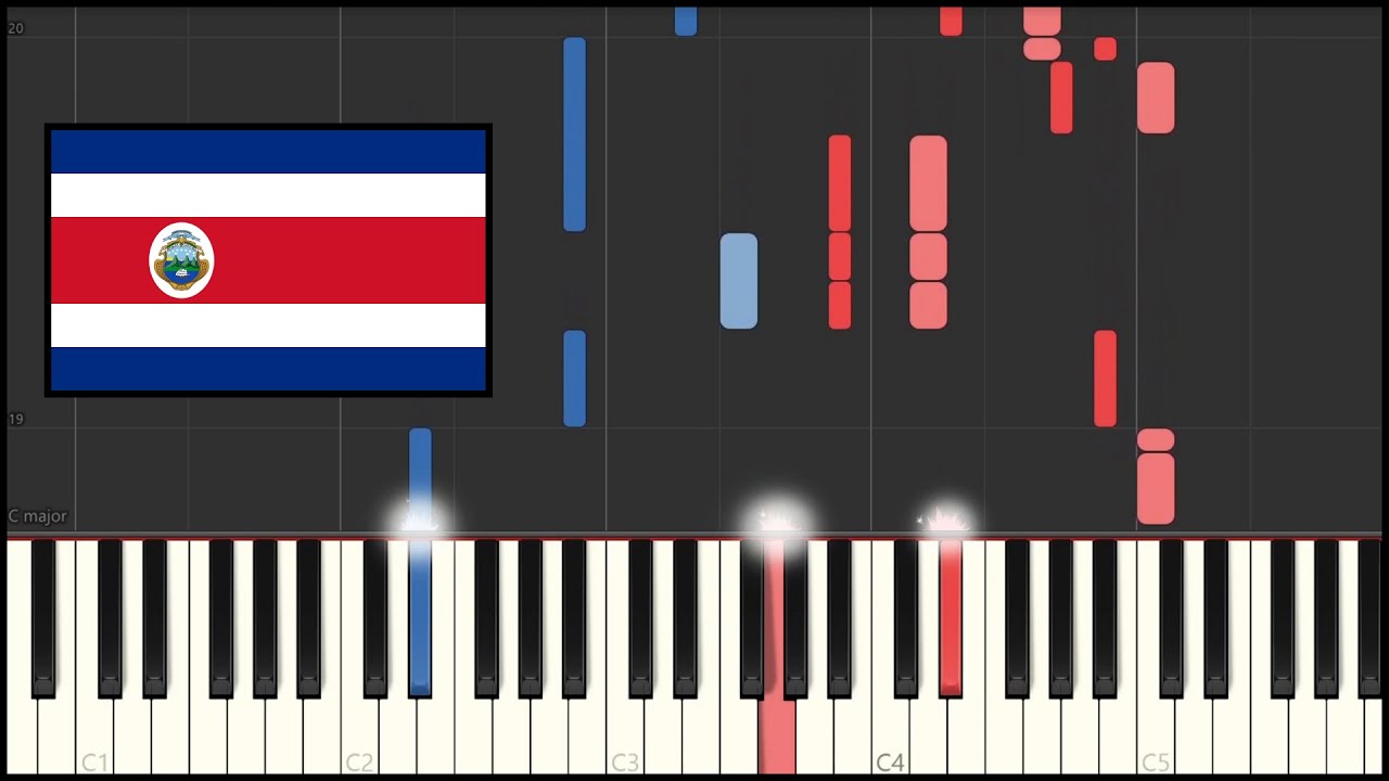 Costa Rica National Anthem (Piano Tutorial) - YouTube