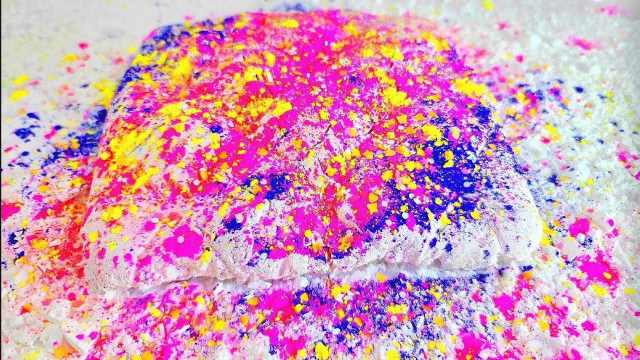 Full palm Crush | quilted pillow topped with holi colors 💛💜💗 | gym ...