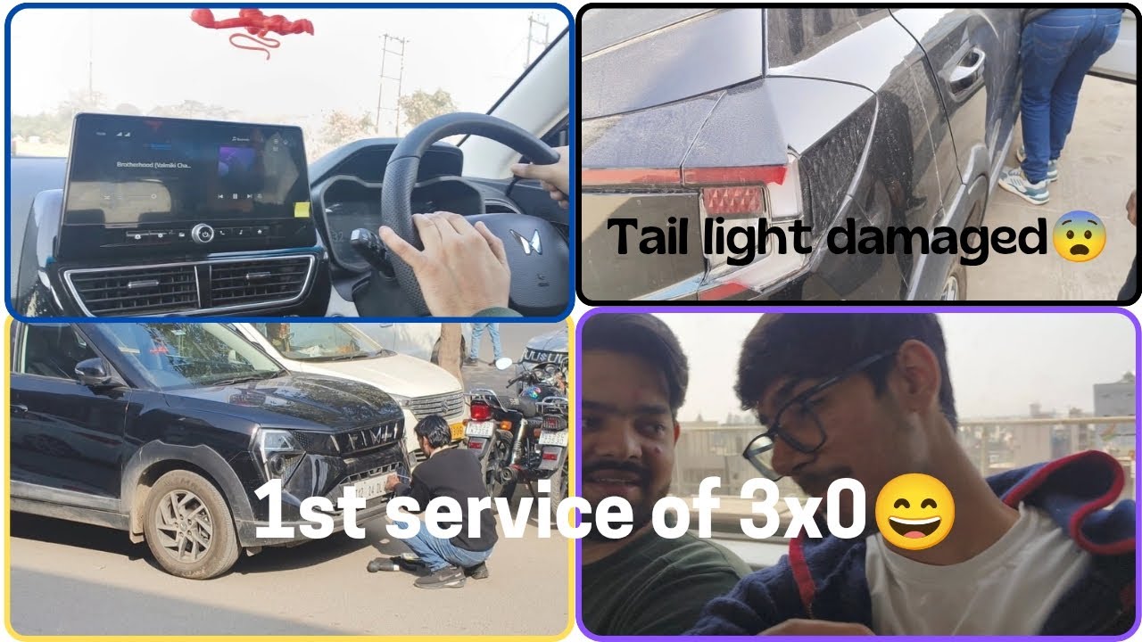 1st service of 3x0 😄 | Tail light damaged 😨😮#trending #viralvideo # ...