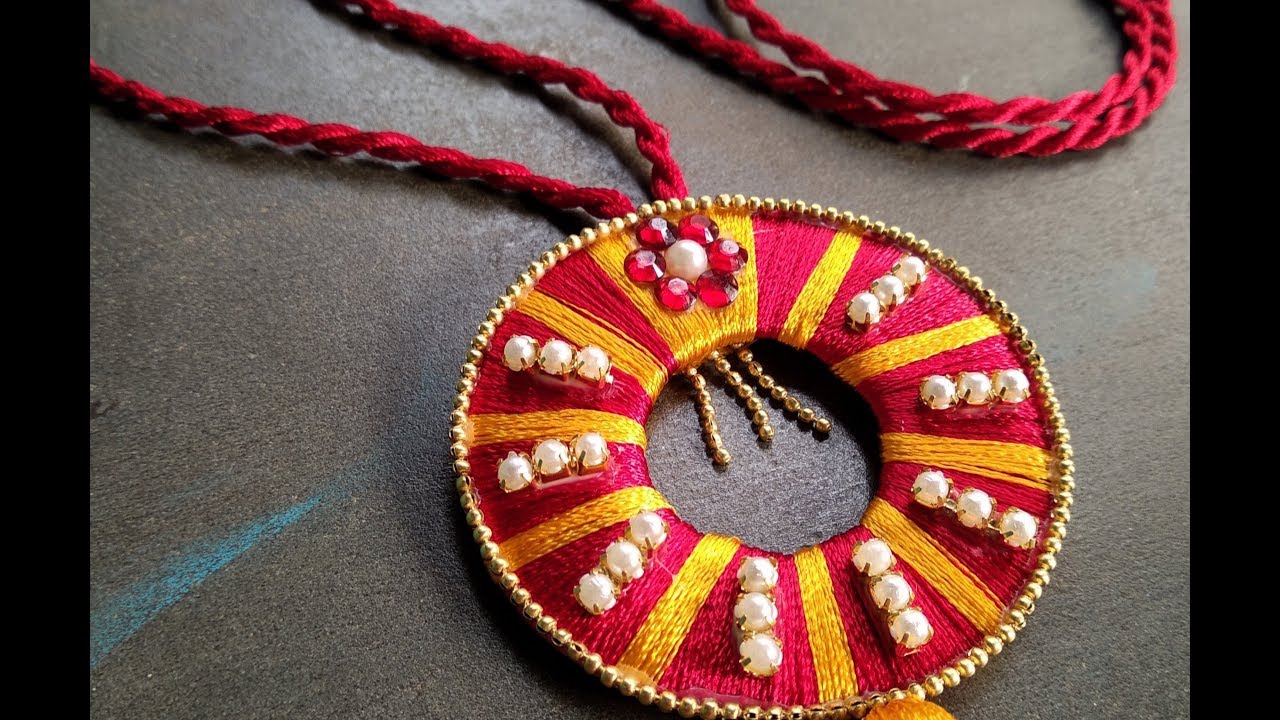 DIY My all work Silk thread jewellery making handcrafts woolen crafts ...