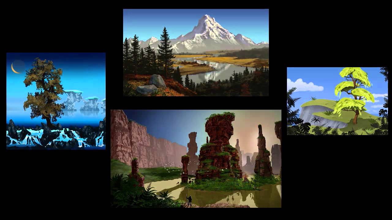 Painting Landscapes in Photoshop with Custom Brushes - YouTube