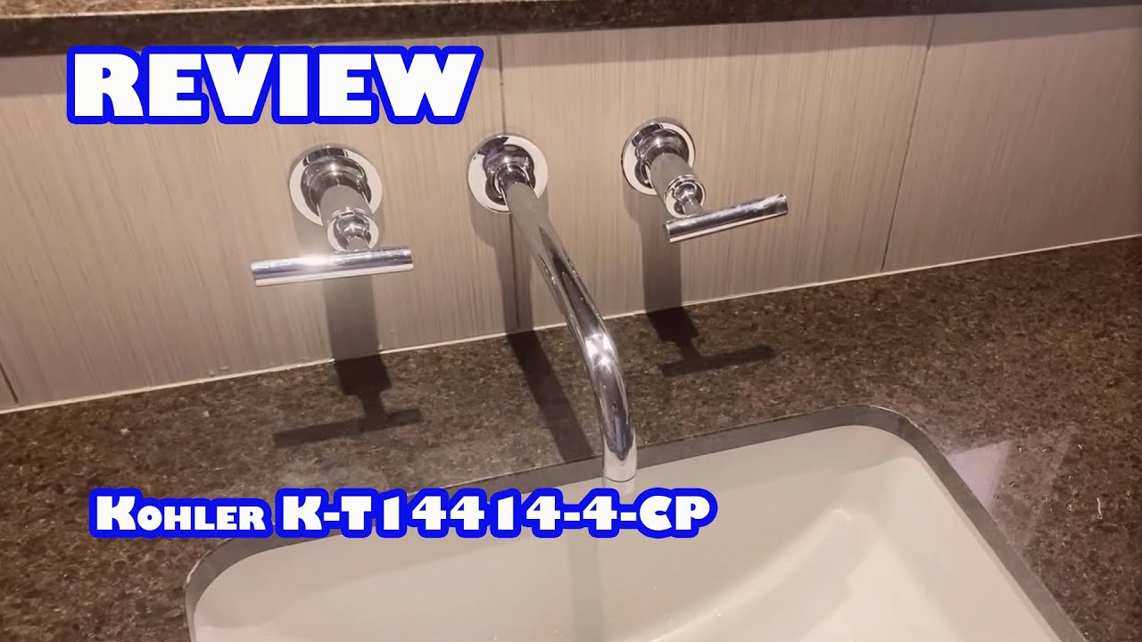 kohler k-t14414-4-cp purist wall mount 9inch bathroom faucet trim ...