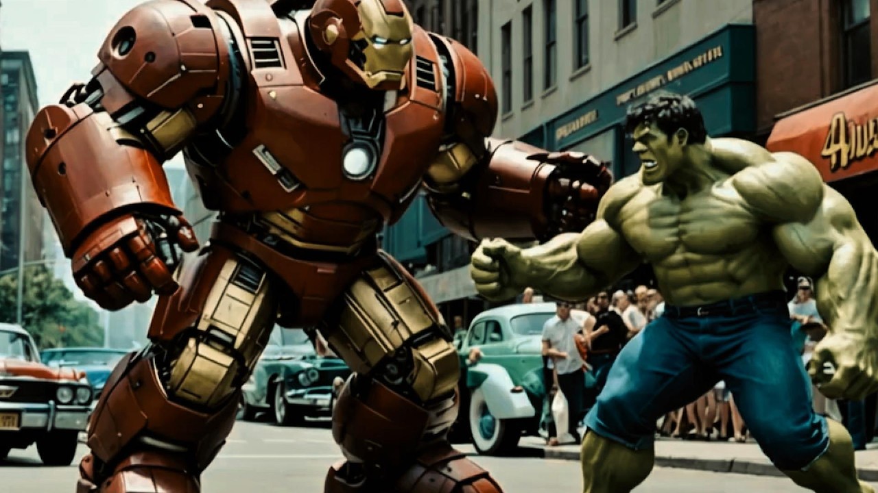 Hulk v Iron Man: science, technology and might - 1950s - movie concept ...