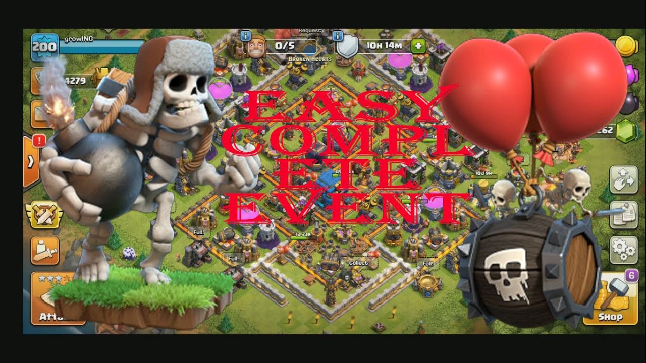 GIANT SKELETON AND SKELETON BARREL EVENT COMPLETE STRATEGY | COC NEW ...