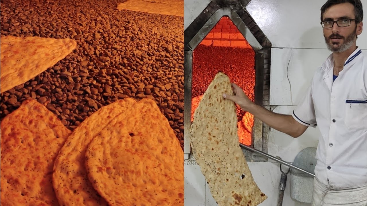 Cooking Bread | Baking Sangak Bread | Baking Iranian Bread ...