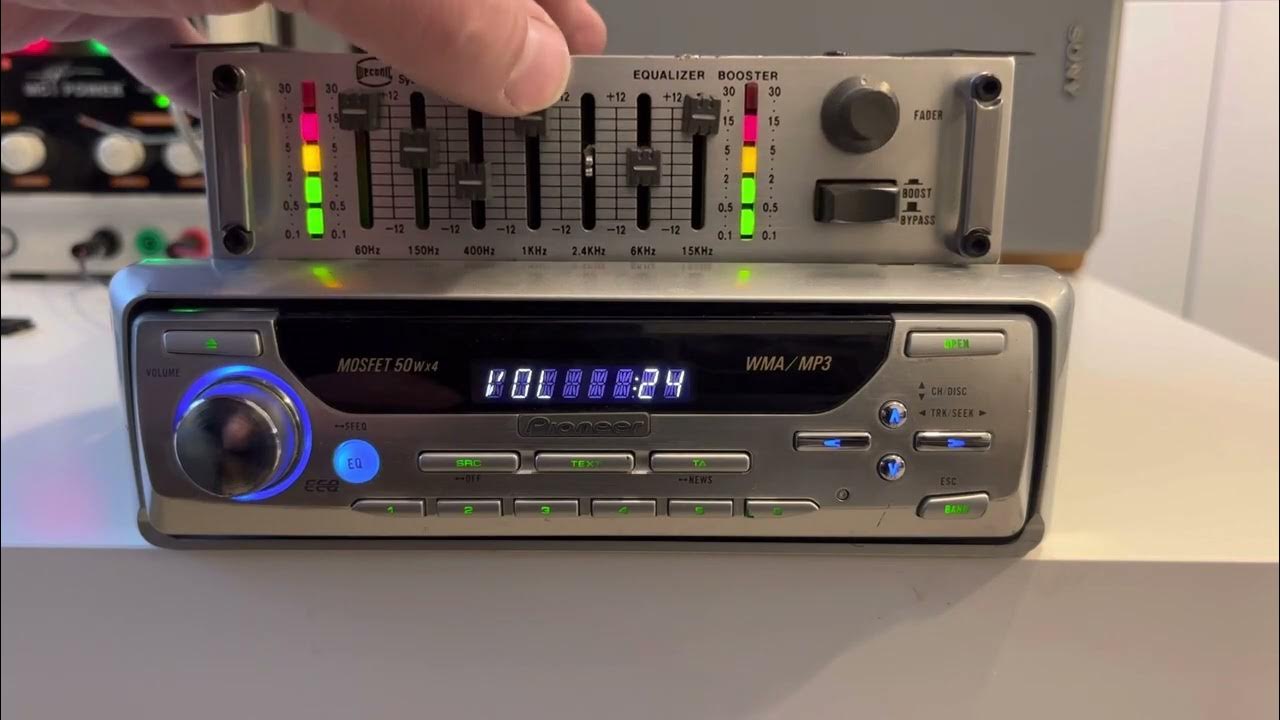 Old school with vintage audio, Pioneer DEH-P8400MP and Weconic equalizer amplifier together ...