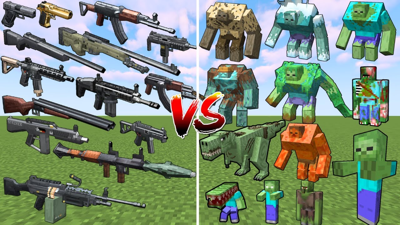 What TaCZ Gun can Defeat the Most Minecraft Zombies in a Row? - YouTube