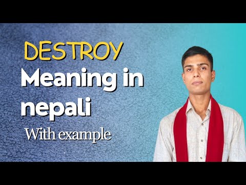 " Destroy " meaning in Nepali - YouTube