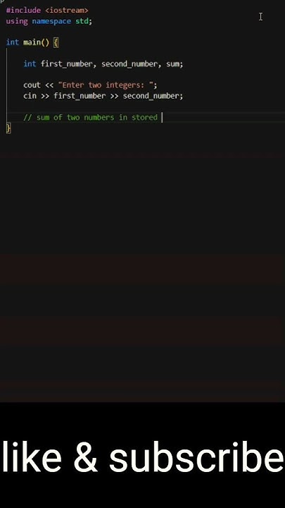 Add two numbers using c++ #coding #algorithm #cpp #dsa #array #datastructures #programming # ...