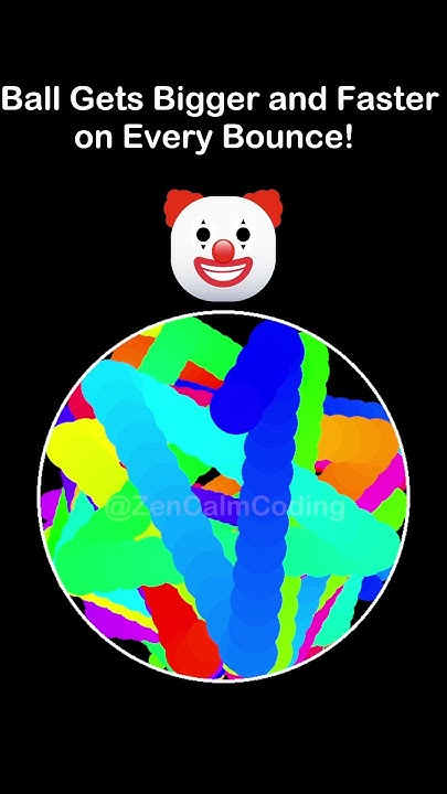 Ball Gets Bigger and Faster on Every Bounce! #satisfying #physics #asmr #programming - YouTube