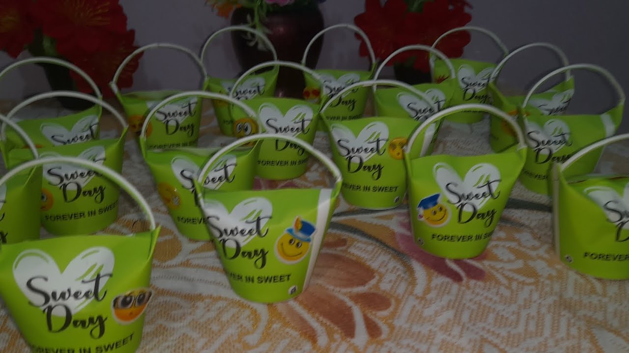 Budget friendly best birthday return gift ideas/Gift baskets from paper ...