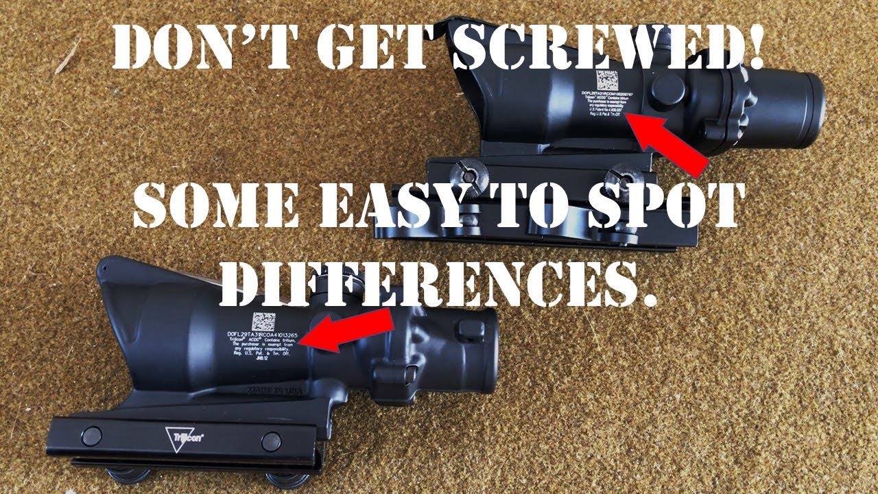 Some Differences Between a Real Trijicon ACOG and a Chinese Fake. - YouTube
