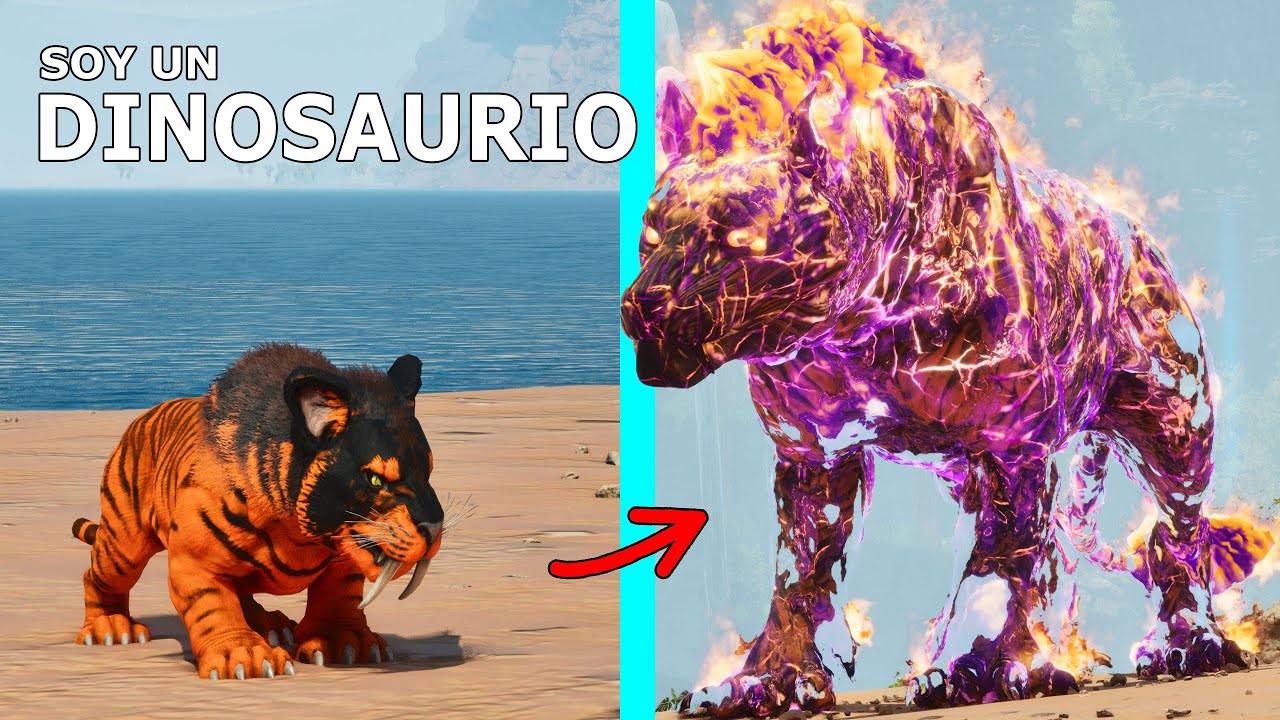 LA HISTORIA DEL DINOSAURIO LEÓN DE FUEGO! Evoluciono en el nuevo ...