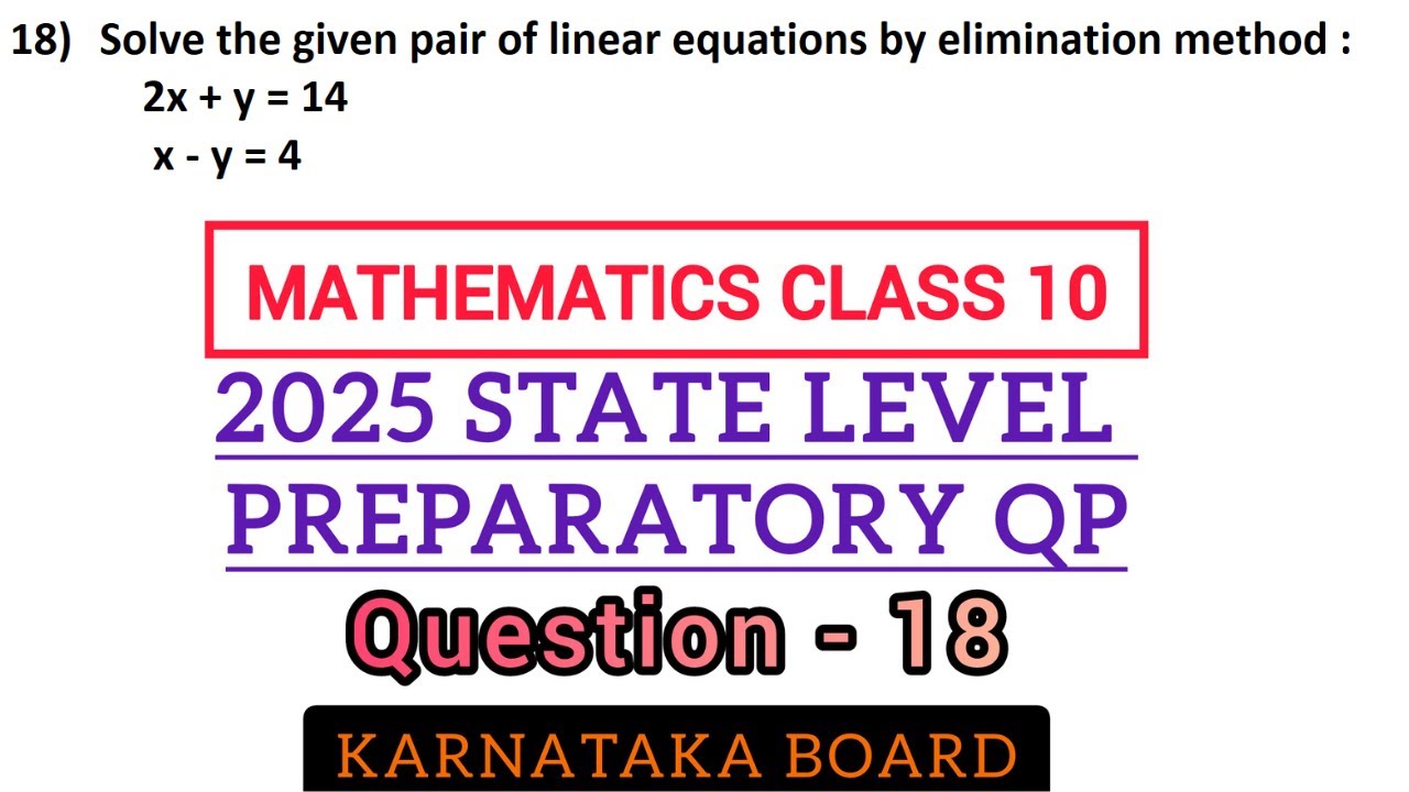 Solve The Given Pair Of Linear Equations By Elimination Method 2x y 14 Solve The Given Pair Of Linear Equations By Elimination Method 2x y 14