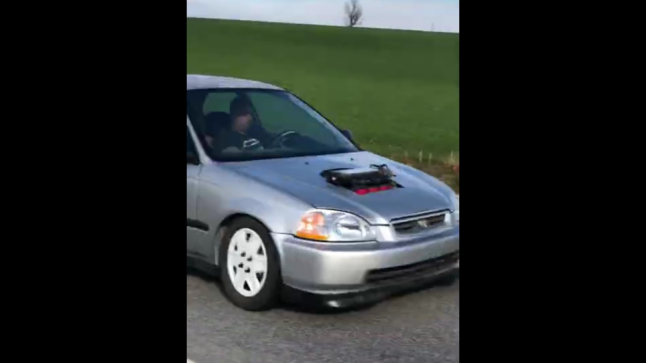 J35 swapped Ek civic first pull - YouTube
