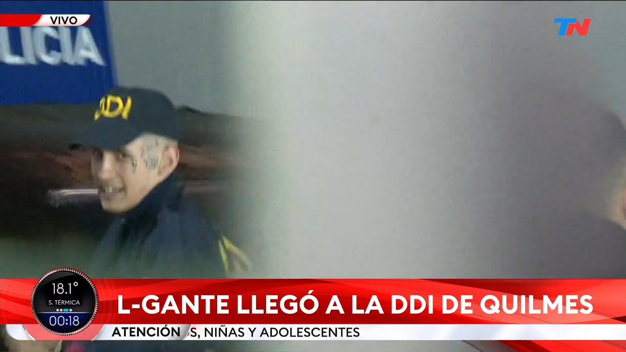 QUILMES I Así llegaba L-Gante a la DDI después del allanamiento en sus ...
