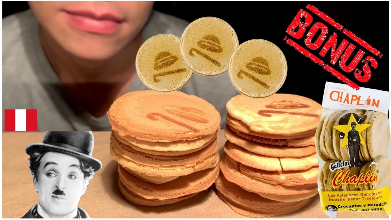 BONUS RECONTRA CRUJIENTE: Galletas Chaplin en Lima - Asmr Perú Mukbang ...