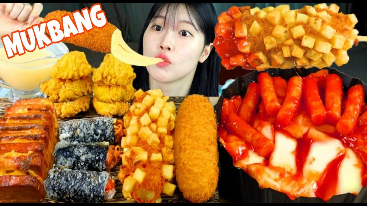 SULGI ASMR 2.0 MUKBANG| Tteokbokki, Whole Mozzarella Cheese Hot dog ...