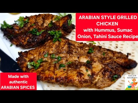 Ramadan Special Arabian Grilled Chicken with Hummus Sumac Onions Tahini ...