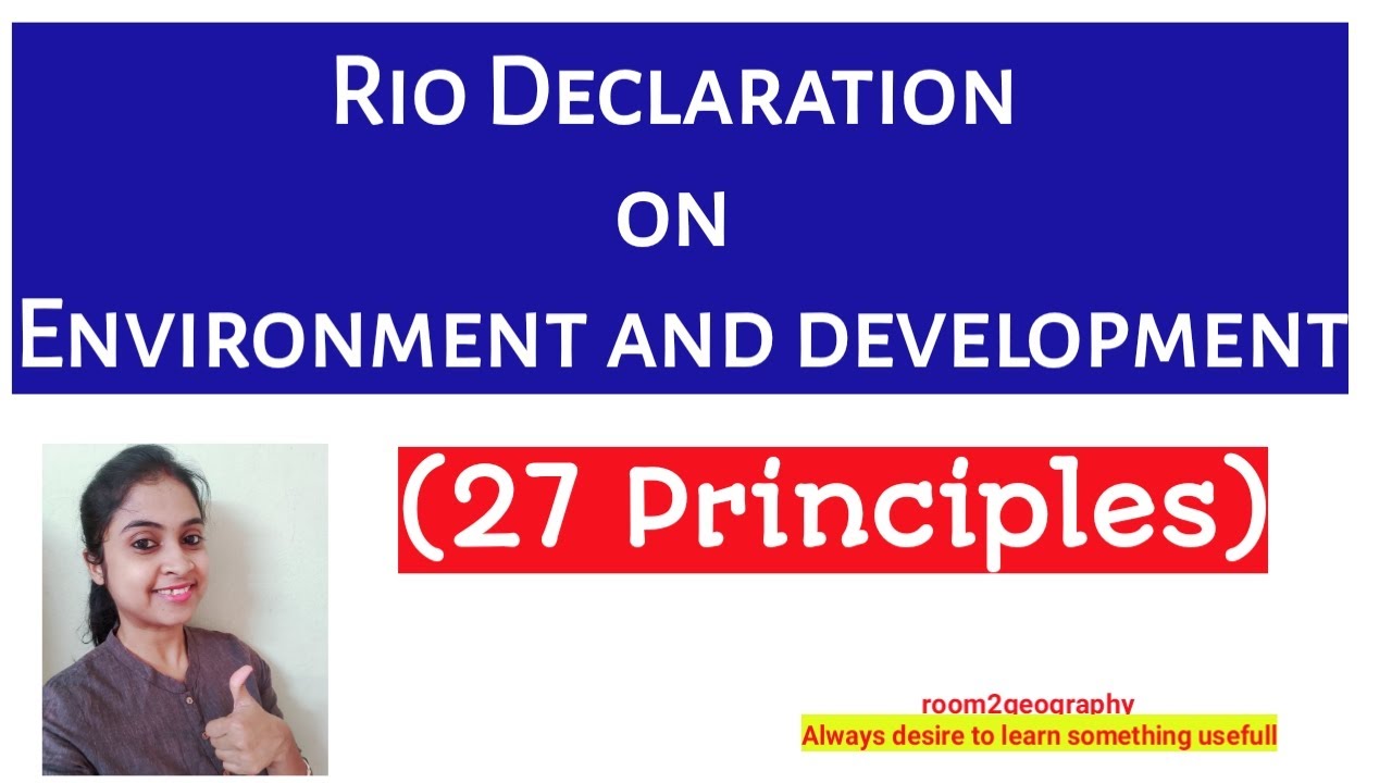 27 Principles of Rio Declaration(1992): On Environment and Development ...