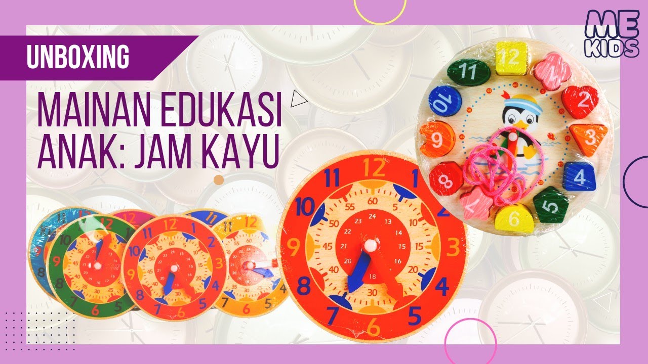 Jam 🕛 Analog Kayu Edukasi Anak | Bisa meronce juga lho 😆 | Mainan ...
