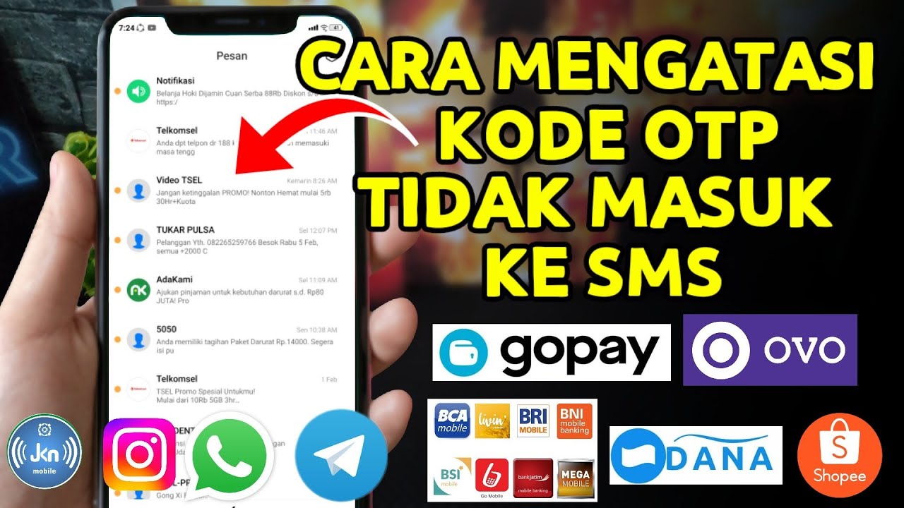 Mengatasi Kode OTP Tidak Masuk Ke Sms | Kode OTP Gopay Ovo Dana Shopee ...