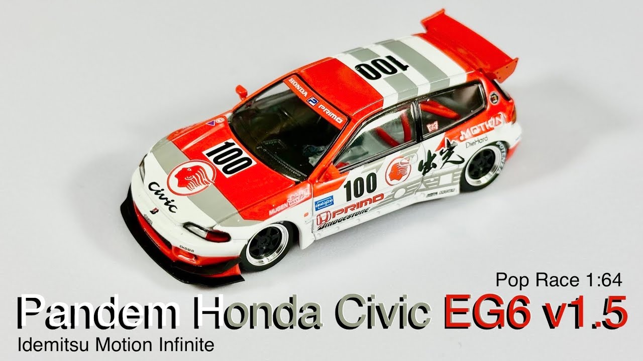Unboxing POP RACE 1:64 Pandem Honda Civic EG6 v1.5 - Idemitsu Motion ...