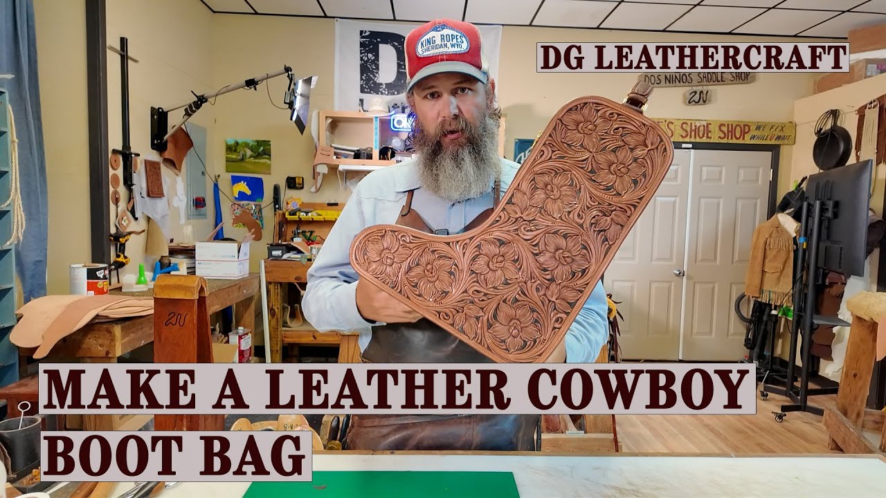 Make a Leather Cowboy Boot Bag - YouTube