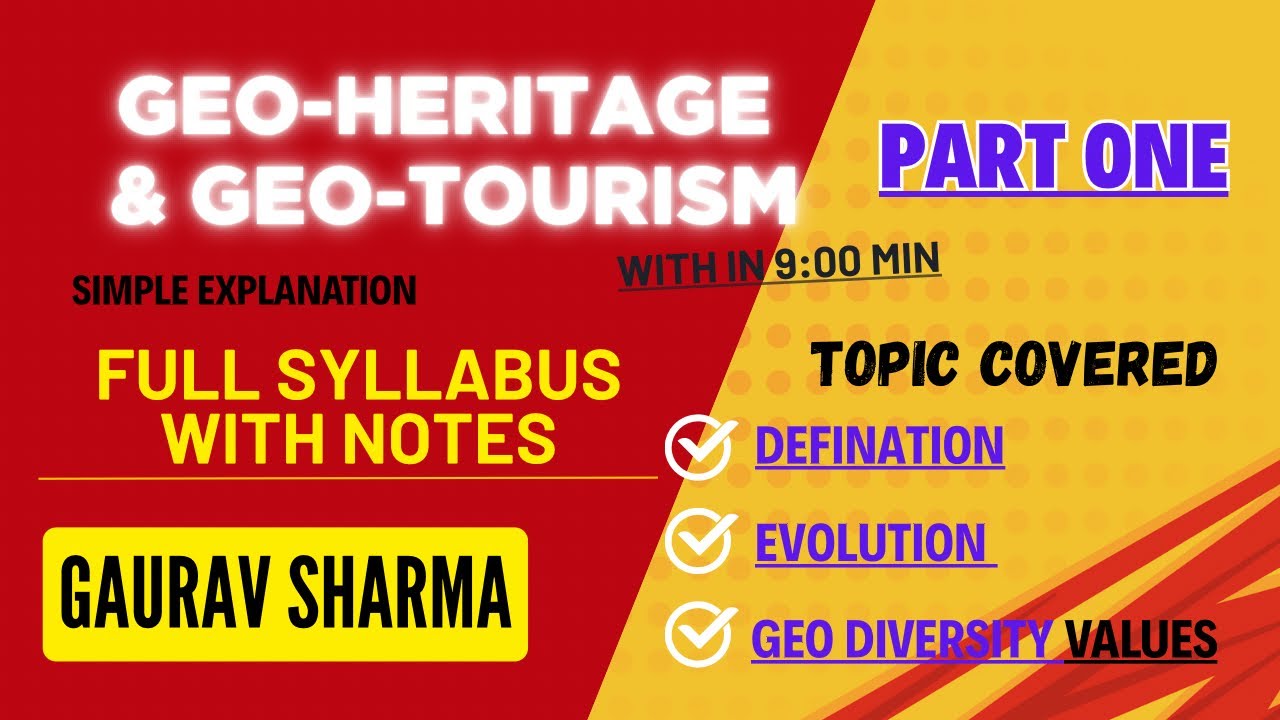 GE Geoheritage & Geotourism definition, evaluation & Geodiversity ...