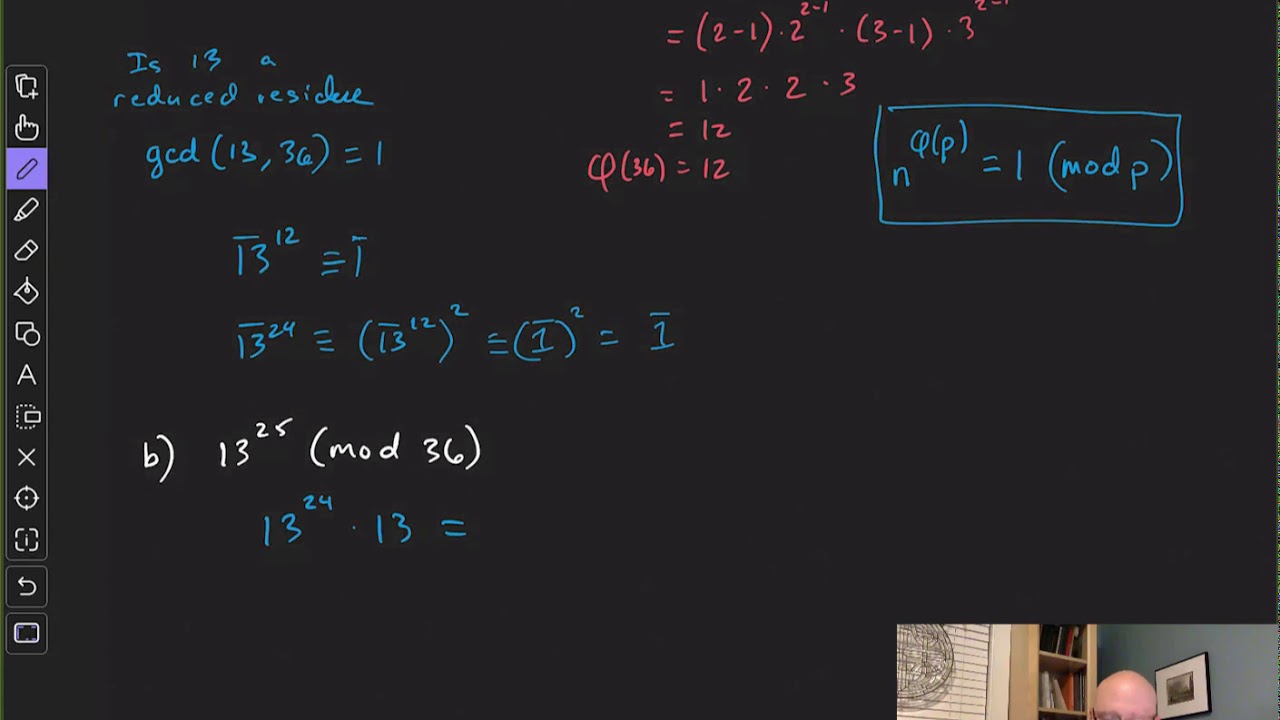 Exponents in a Nonprime Modulus & Euler's Theorem, Part 1 - YouTube
