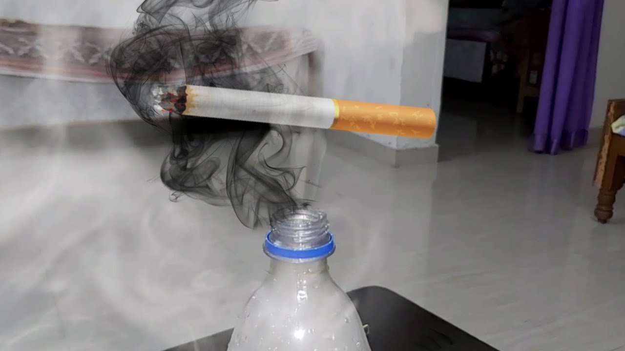 बोतल नॆ सिगरेट पिया..., cigarette smoked bottle experiment #cigarette ...