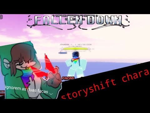 testando o novo personagem do fallen down!,storyshift chara(roblox ...