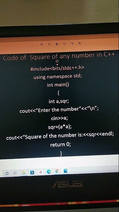 Program of Square of a Number using C++ language |#short |#programming ...